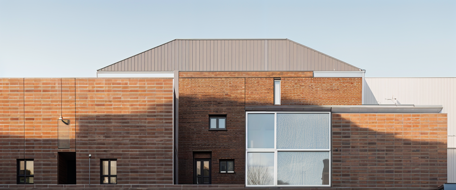 new urbanism exterior shot stone and brick ground floor first floor ...